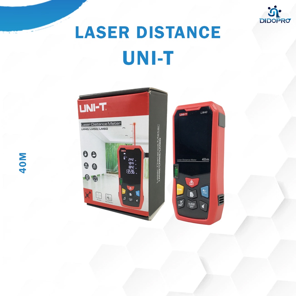 UNI-T Laser Meter UNI T LM-40M Digital Meter 40m meter 40 m Laser ...