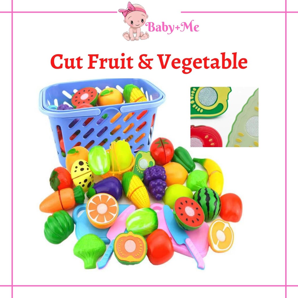 Cut Fruit Vegetable Kitchen Toy Chopping Board Knife Kitchen Set Baby ...