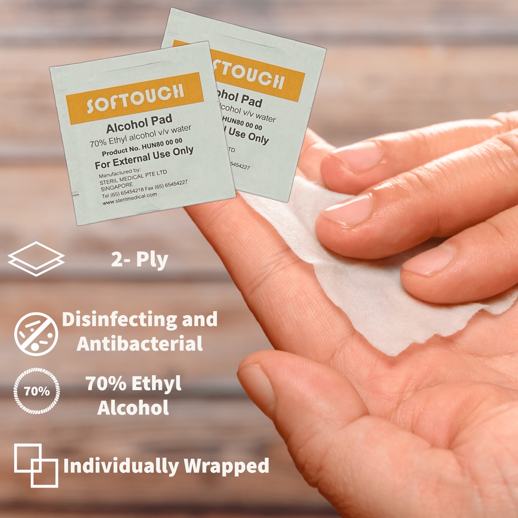 Steril Medical Softouch Alcohol Pad 100pc/Box (6CM X 6CM) | Shopee ...