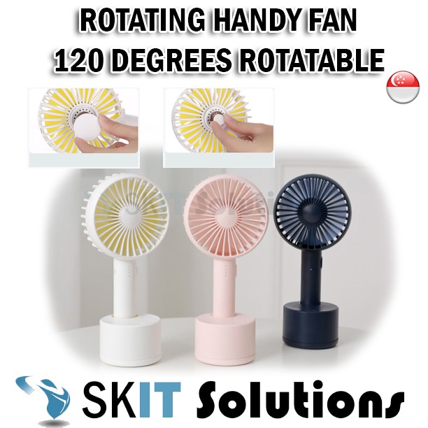 Rotating Handy Rechargeable Strong Fan 120 Degrees Oscillating Stand ...