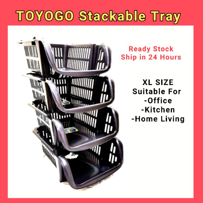 Toyogo Stack-up Basket DIY Stackable Visual Tray(XL) Home living ...