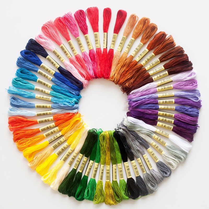 8Pcs Embroidery Thread 8M DMC Embroidery Floss Cross Stitch Kit Premium ...