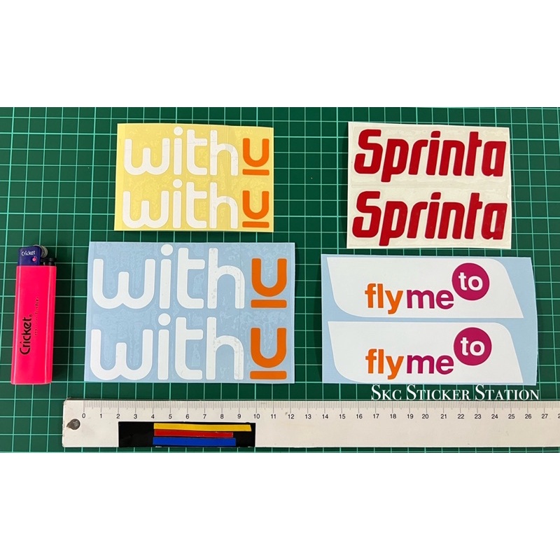 with U / Sprinta / flyme to (1set = 2pcs) Sticker Cutting Designs team ...