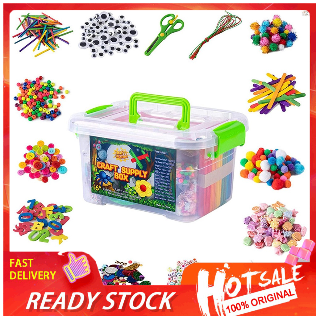 DIY Arts and Crafts Supplies Kit Set Activity Craft Materials with ...