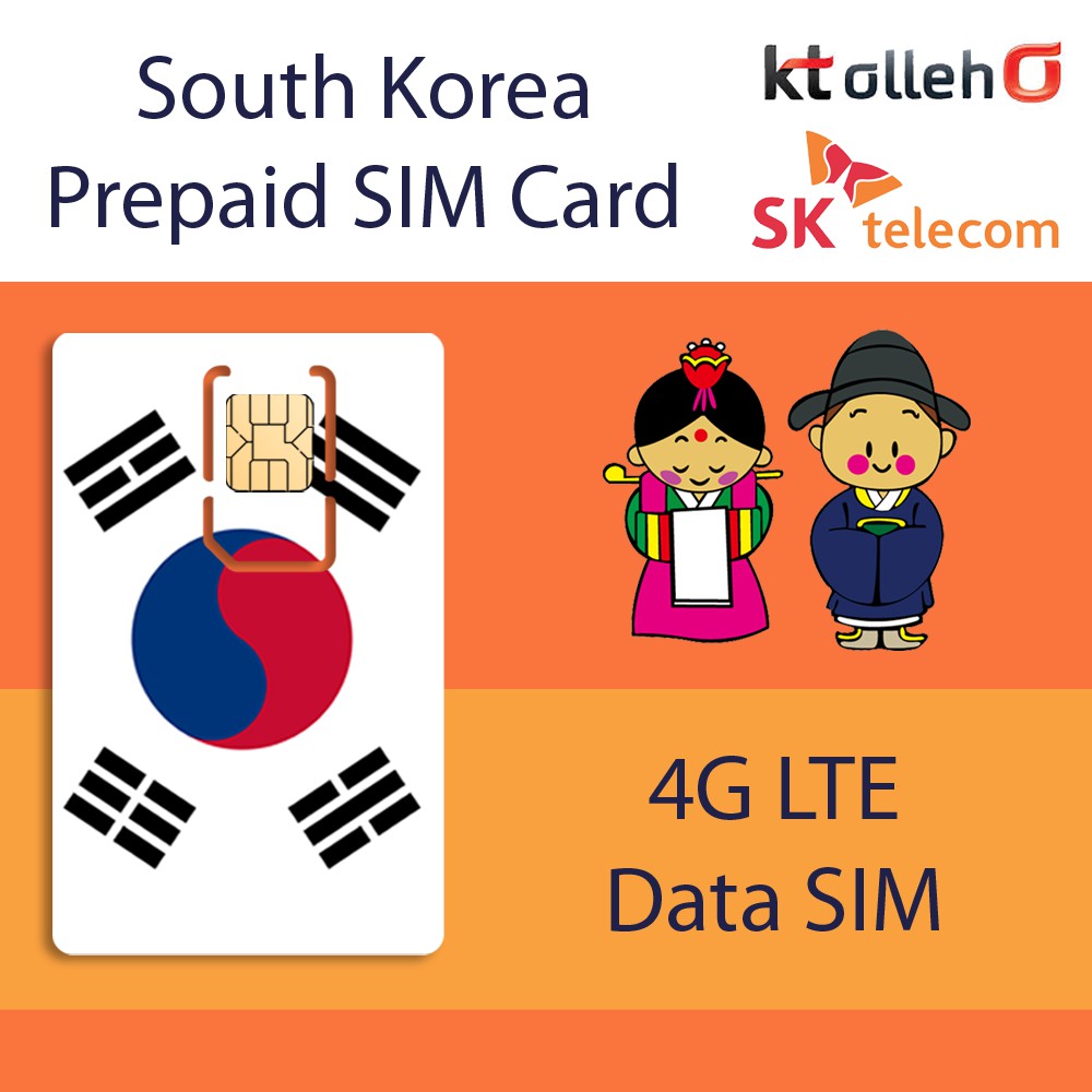 South Korea Prepaid Data SIM Card by SIMCARD.SG [Unlimited* Data on 4G ...