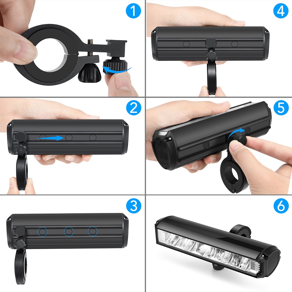 NEWBOLER Bike Light 6000 Lumens Rechargeable 8000mAh Bicycle Light IPX6 ...