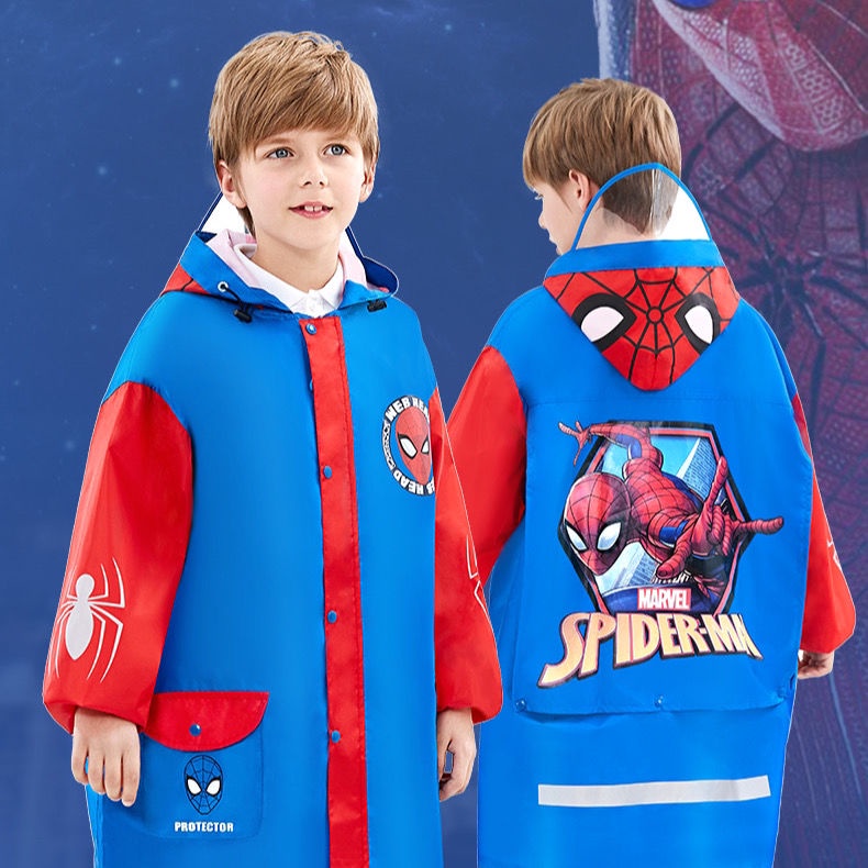 Kid Raincoat Spiderman Captain America Boy Elementary School Student ...
