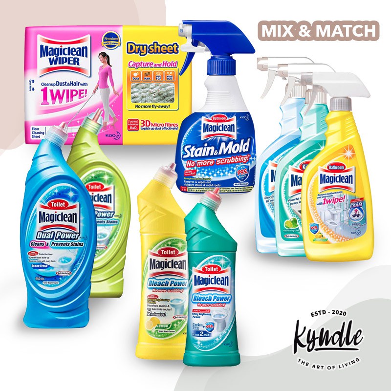 Mix & Match| Kao Magiclean - Laundry/Glass/Kitchen/Bathroom/Surface/Floor Cleaner/Stain & Mold ...