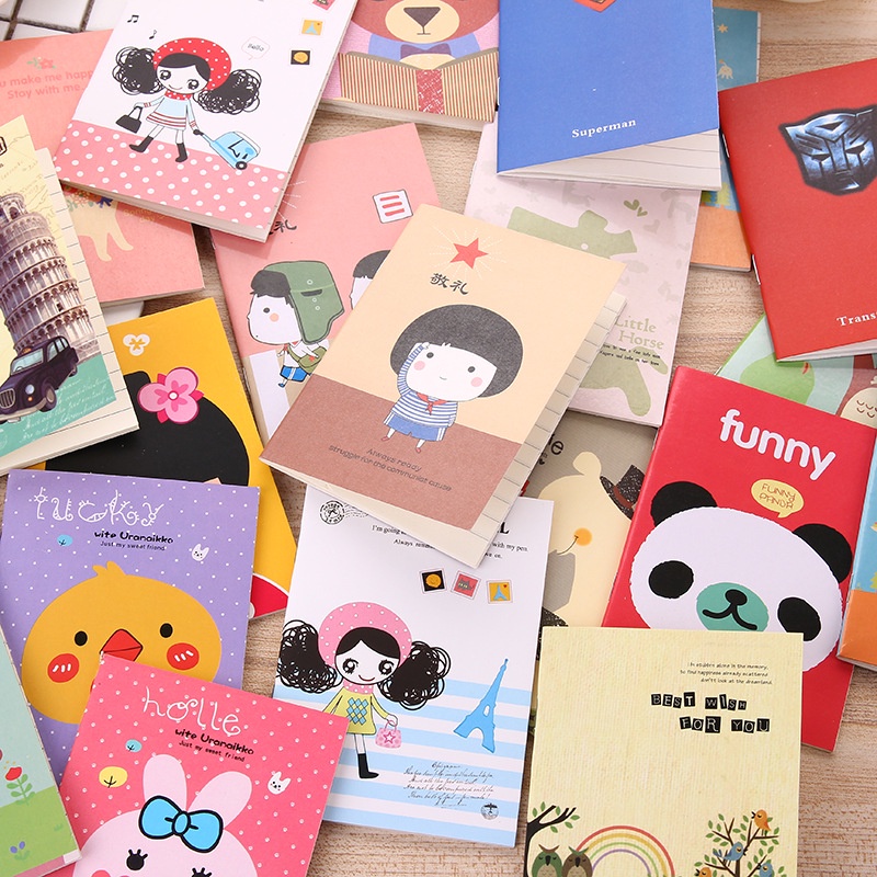 HC Mini Notebook Cartoon Motif Note Book Mini Cartoon Mini Book Notepad ...