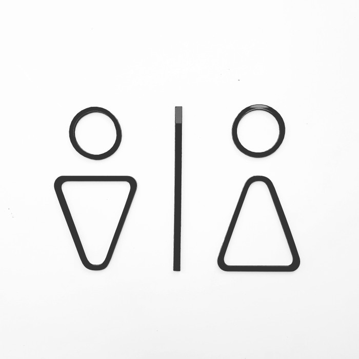 Acrylic Sign - Minimalist T04 Toilet - Signage Cafe/Resto/-Office ...
