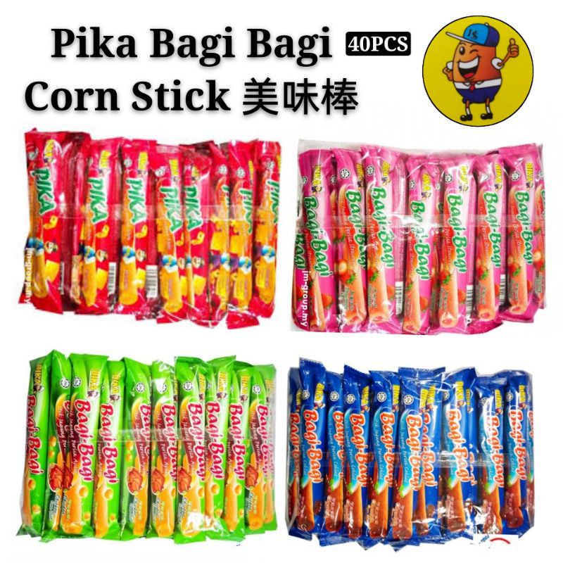 BIKA PIKA/BAGI BAGI CORN STICK BBQ CHEESE SEAWEED Delicious CORN Cob ...