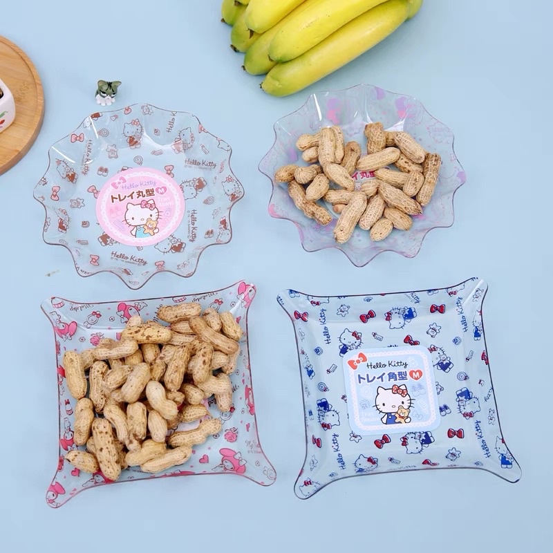 🔥NEW🔥Sanrio Fruits Snacks Tidbits Plates Transparent In Cute Design ...