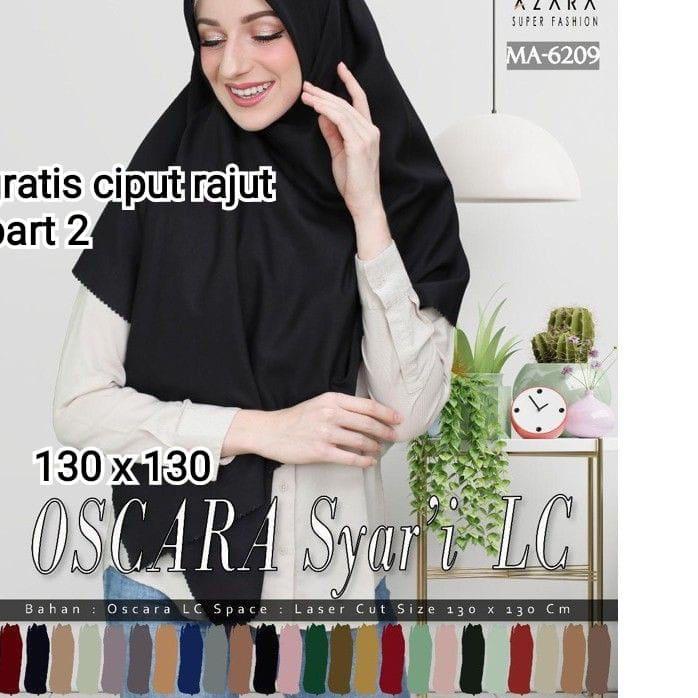 Hijab Quadrilateral Shari Oskara (130X130 cm) By Azara Hijab Voal ...