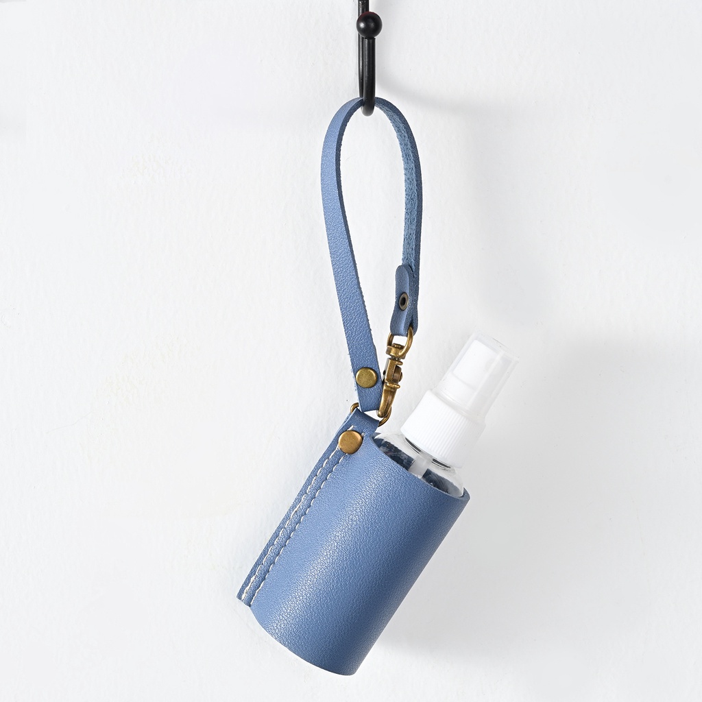 1pcs Leather Key Chain 60ml Hand Sanitizer Keychain Spray Holder ...