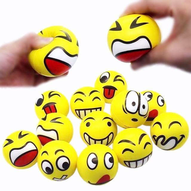 Hand Exercise Smiley Emoji Balls Fidget Sensory Toy Set for Autism ...