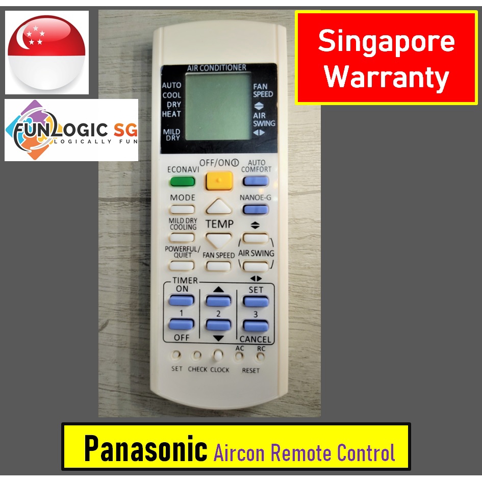 Panasonic Aircon Remote Control for ECONAVI Inverter NANOE-G A75C3300 ...