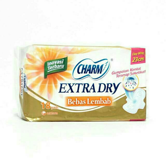 Charm extra dry sanitary napkins DAY wing 23cm night wing/ 29cm ...