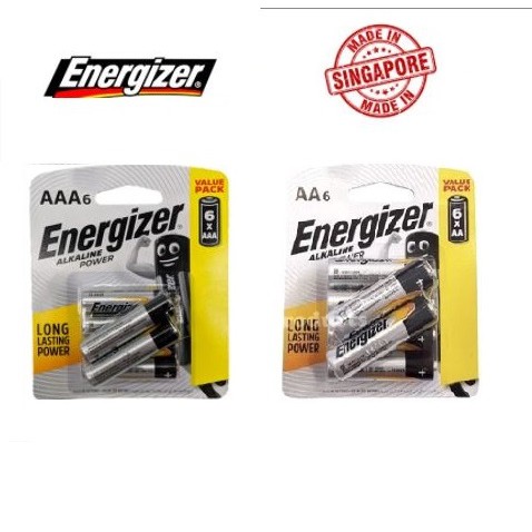 [Local]6pcs/pkt Energizer Long Lasting Power Value Pack AAA AA ...