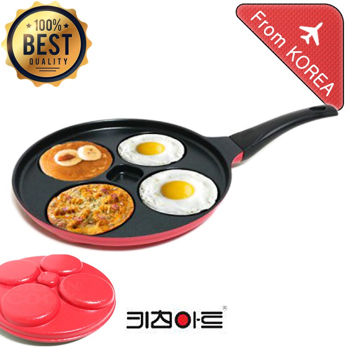 KitchenArt KOREA Pancake Frying pan non stick Egg Multi Pan 4 trays ...