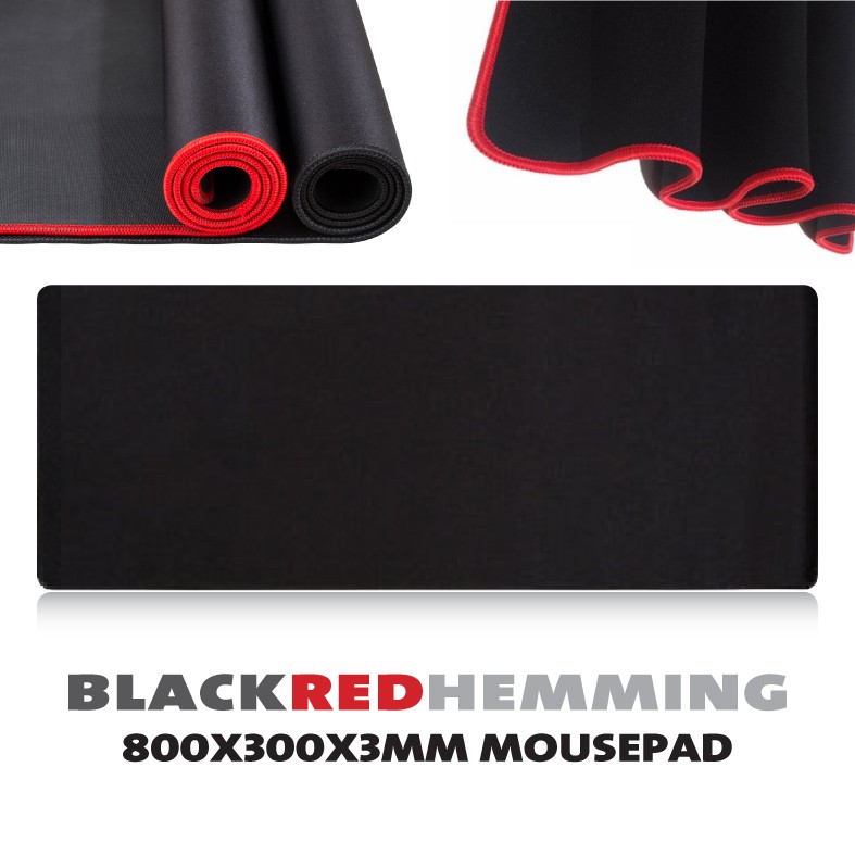 SG STOCKS Black Red Extra Large Mousepad Gaming Mouse Pad Computer ...