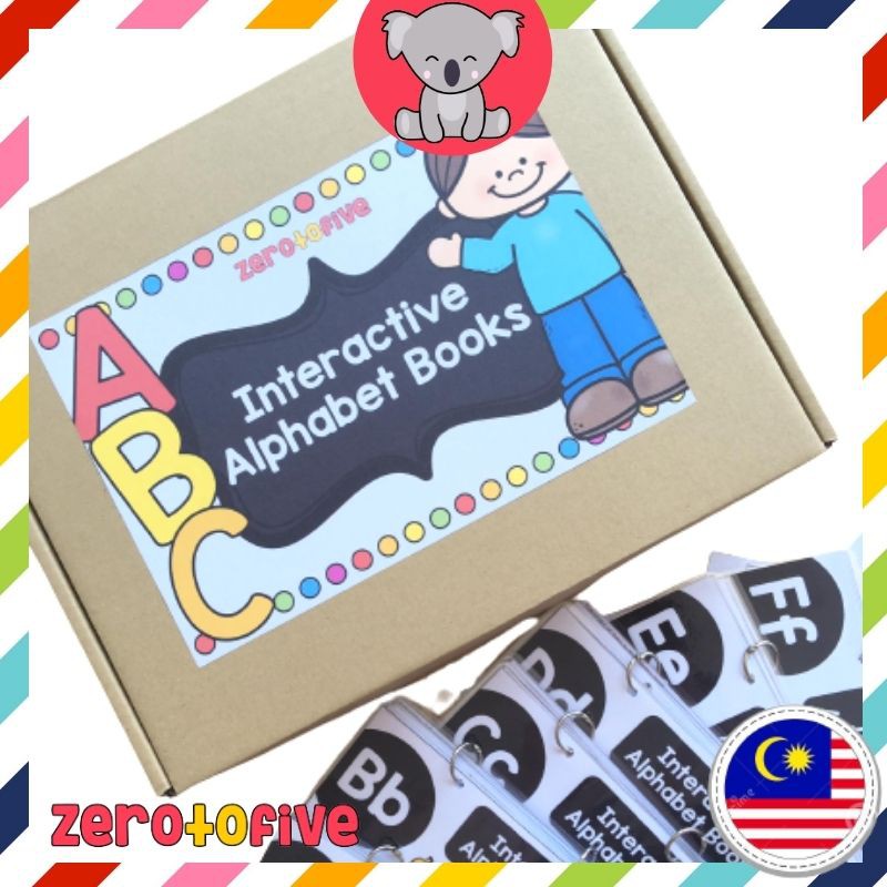 Early Learning Alphabet Interactive Book My First Book ABC Phonics Buku ...