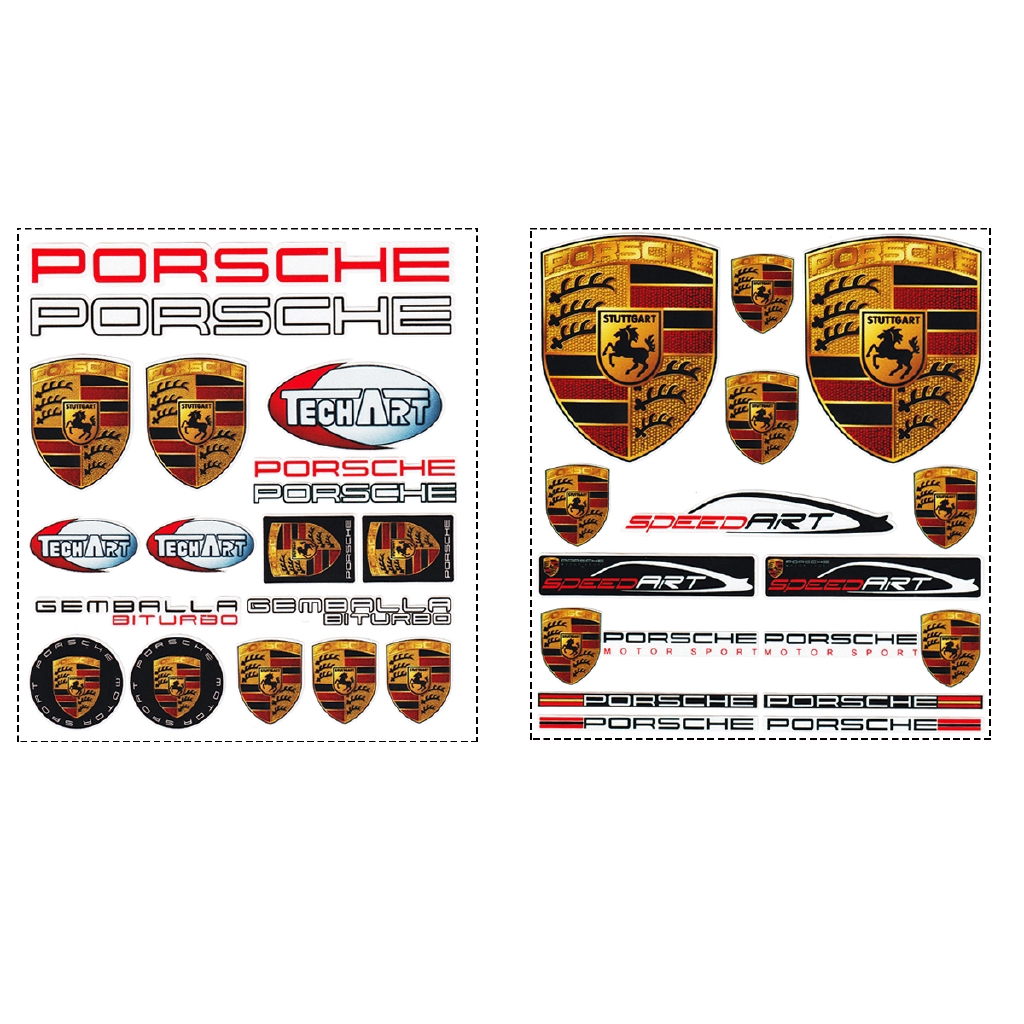 Porsche Badge Reflective Bike Helmet Sticker Car Styling Vinyl high ...