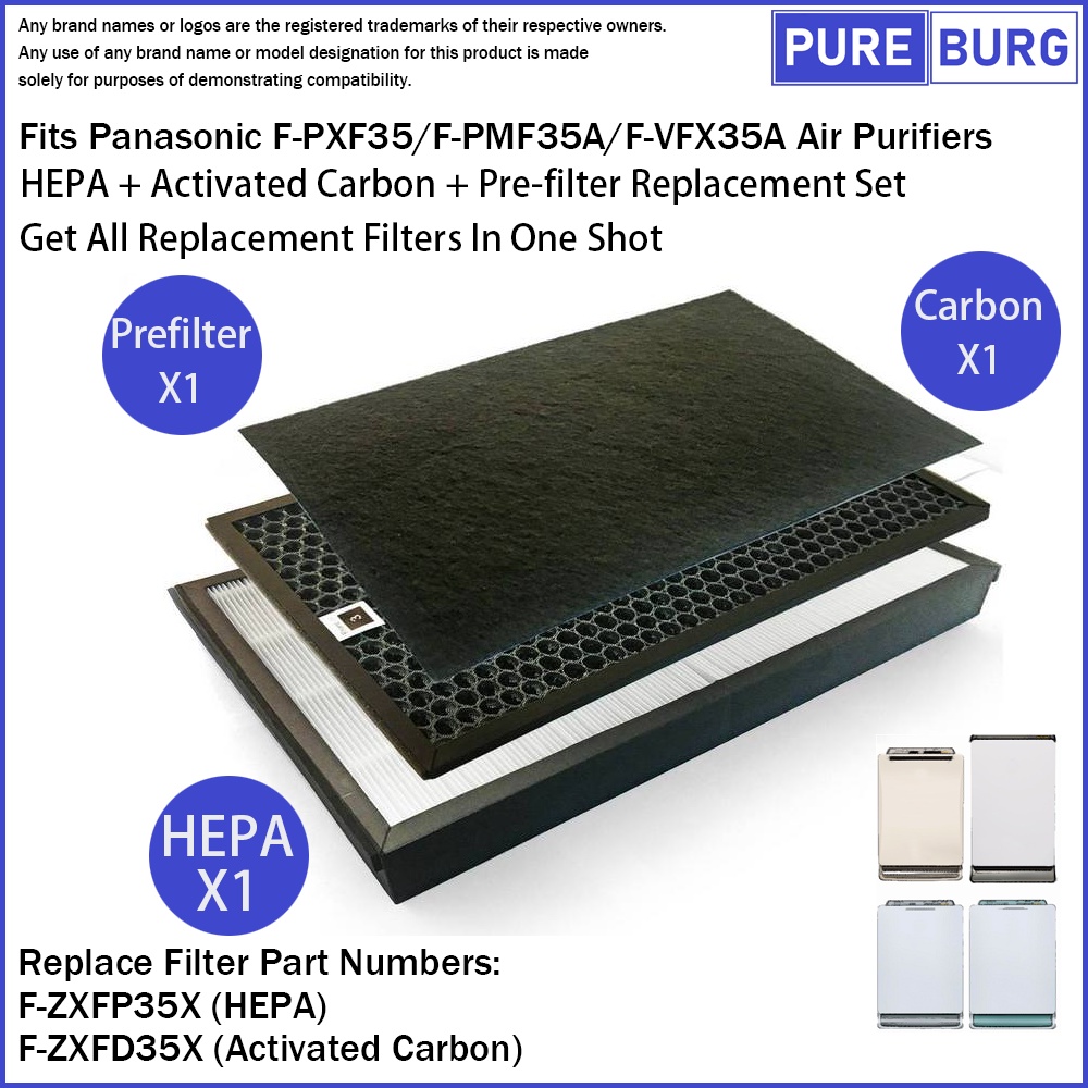 Fits Panasonic F-PXF35 / F-PMF35A / F-VFX35A / F-VXM35A Air Purifiers ...