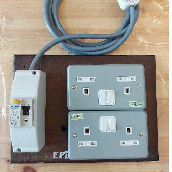 MK 13A Metal Clad Switch Socket × 4 gang With 40A/ 25A ELCB Protection ...