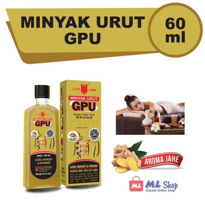 Gpu GINGER MASSAGE OIL CAPLANG 60ML | Caplang GPU MASSAGE RUB OIL ...