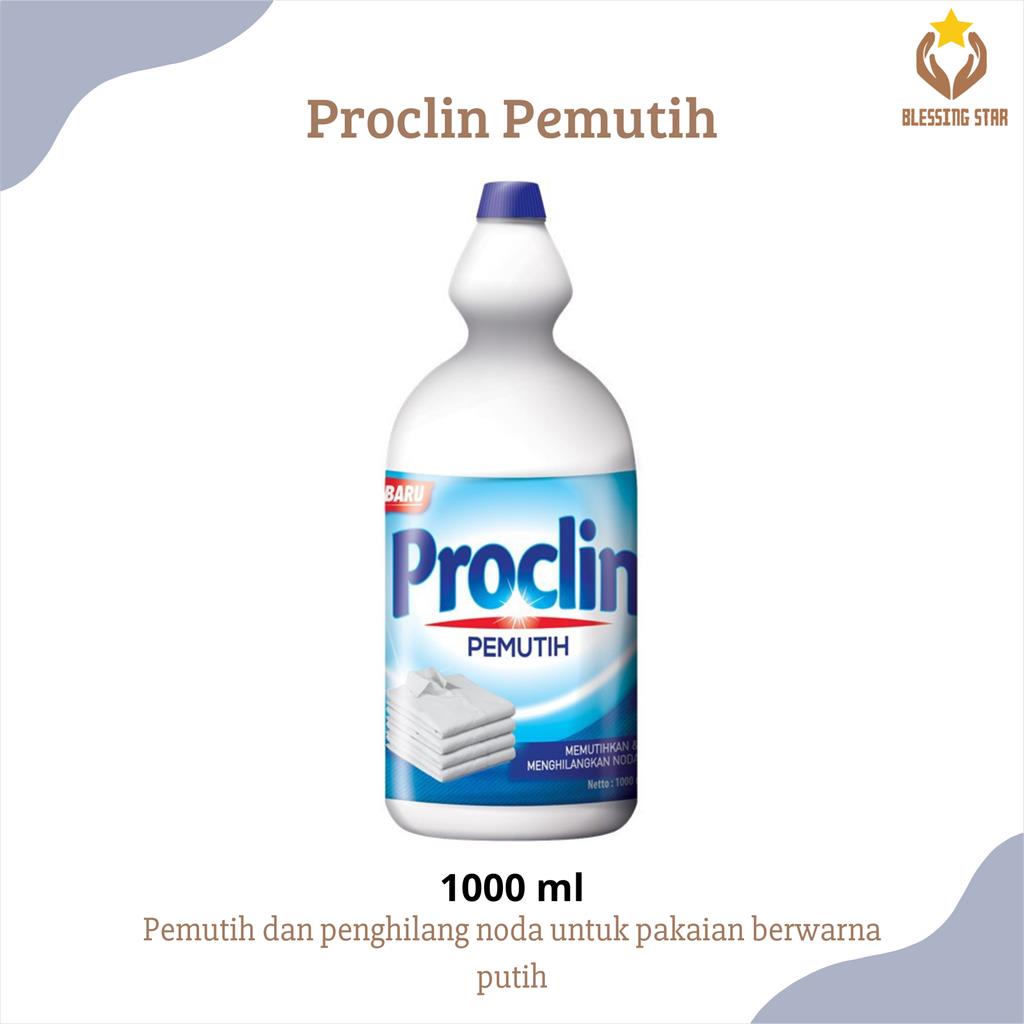 Proclin Bleach 1000ml bottle to remove clothes stains | Shopee Singapore