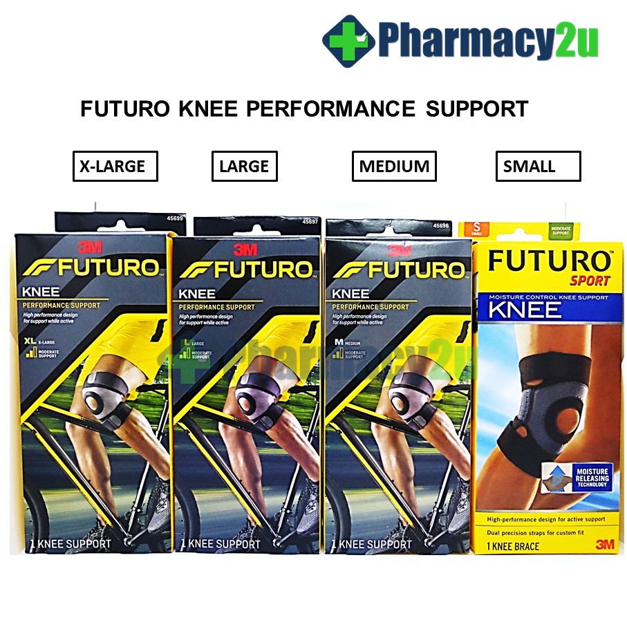 FUTURO KNEE PERFORMANCE SUPPORT S/M/L/XL 1 KNEE BRACE 3M | Shopee Singapore