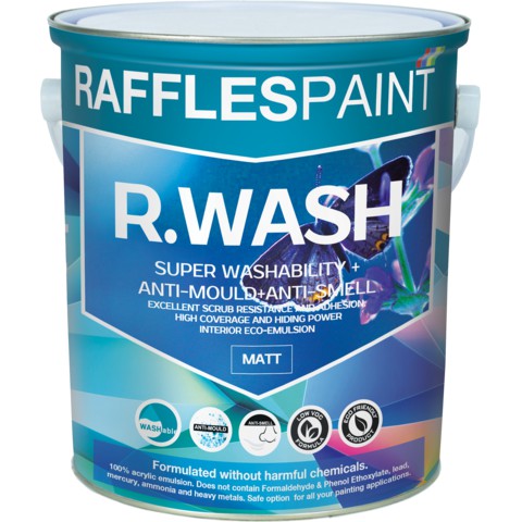 Raffles Paint R.WASH 1LITRE (Odour-less Easy Wash) MADE IN SINGAPORE ...