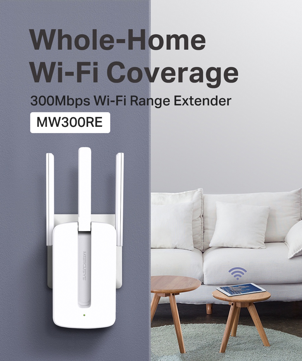 Mercusys MW300RE N300 WiFi Range Extender Booster | Shopee Singapore