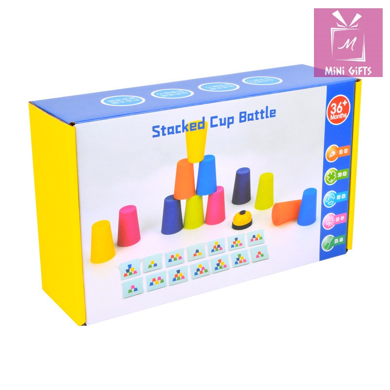 【Mini Gifts】Stacking Cups Game Educational Colour and Shape Matching ...