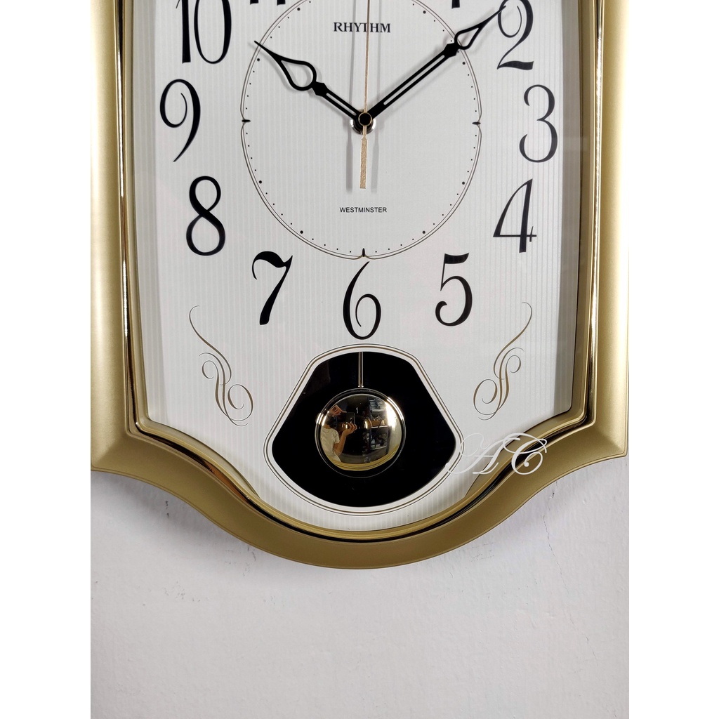 RHYTHM Westminster Melody Pendulum Wall Clock (Jam Dinding Berbunyi ...