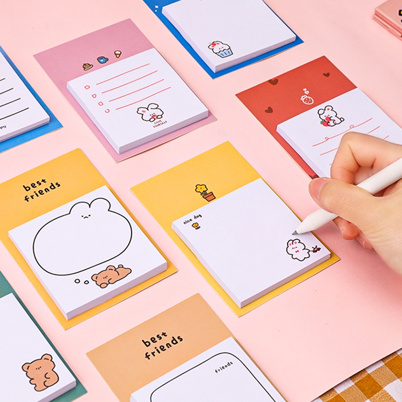 INS Cute Cartoon Sticky Notes Student Message Memo Guestbook | Shopee ...