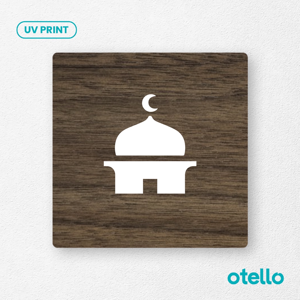 KAYU Signage Mushola Icon Symbol Prayer Room Sign Board Wooden Room ...