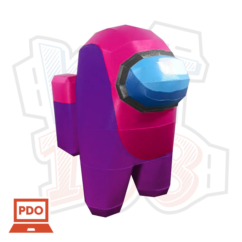 Game Among Us Paper Model (Pink) | Shopee Singapore
