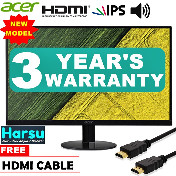 Acer 24 Inch Ultra Slim Full HD IPS LED LCD Monitor FHD Cinema Gaming ...