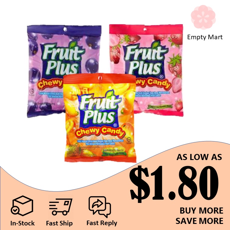 [IN-STOCK] Fruit Plus Chewy Candy Strawberry / Blackcurrant / Mango ...