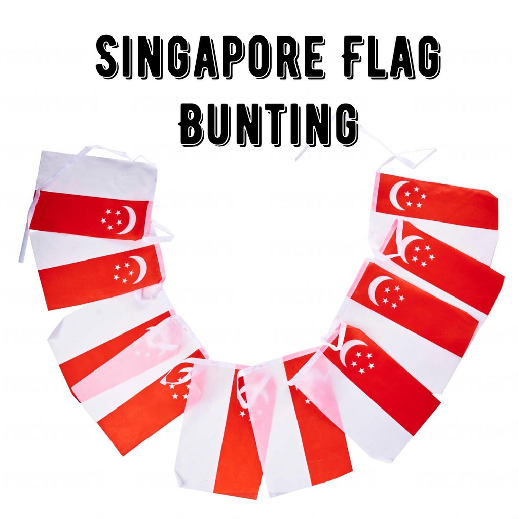 [SG Stock] Singapore Flag Bunting NDP Celebration National Day Party ...
