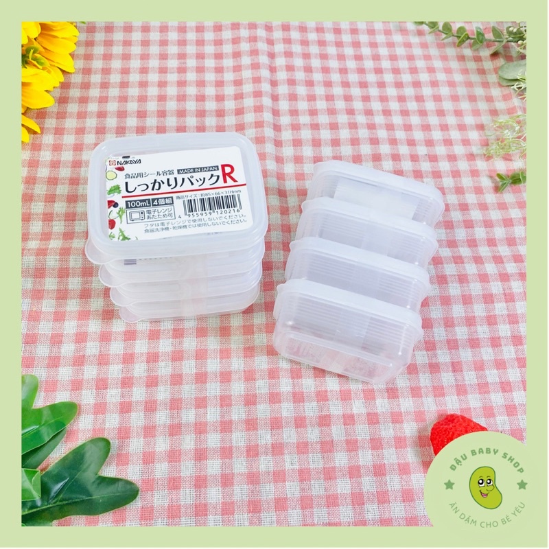 Japanese domestic mini freezer box, baby food storage box with lid ...