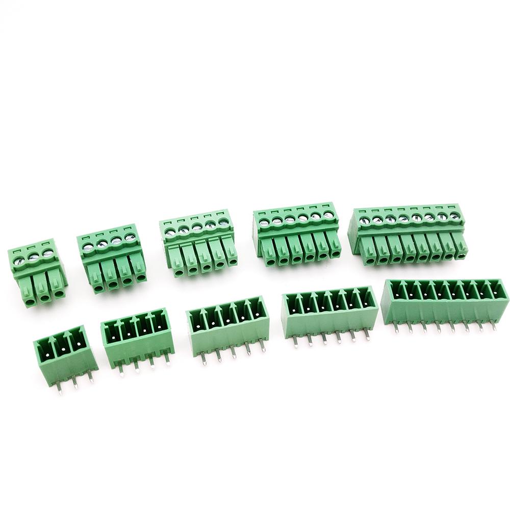 10sets KF15EDG 3.5mm PCB Pluggable Terminal Block Connectors 2/3/4/5/6 ...