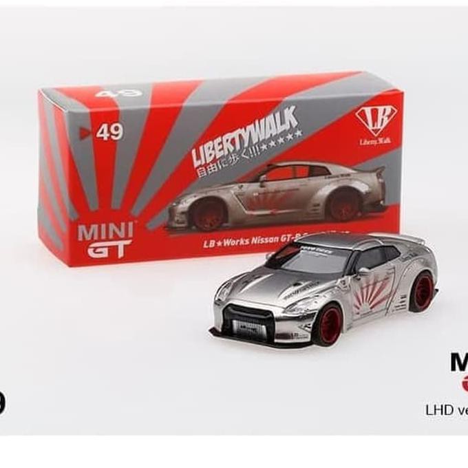 Mini Gt Liberty Walk - Nissan Gt Asha -@ R R35 Rear Wing Satin Silver ...