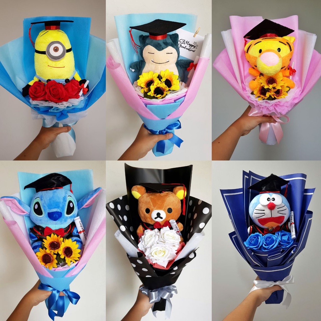 Soft Toy Graduation Bouquets (multiple designs available) | Shopee ...