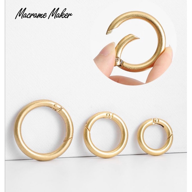 O-Ring Spring Buckle for bag ring accessories craft DIY handmade Open ...