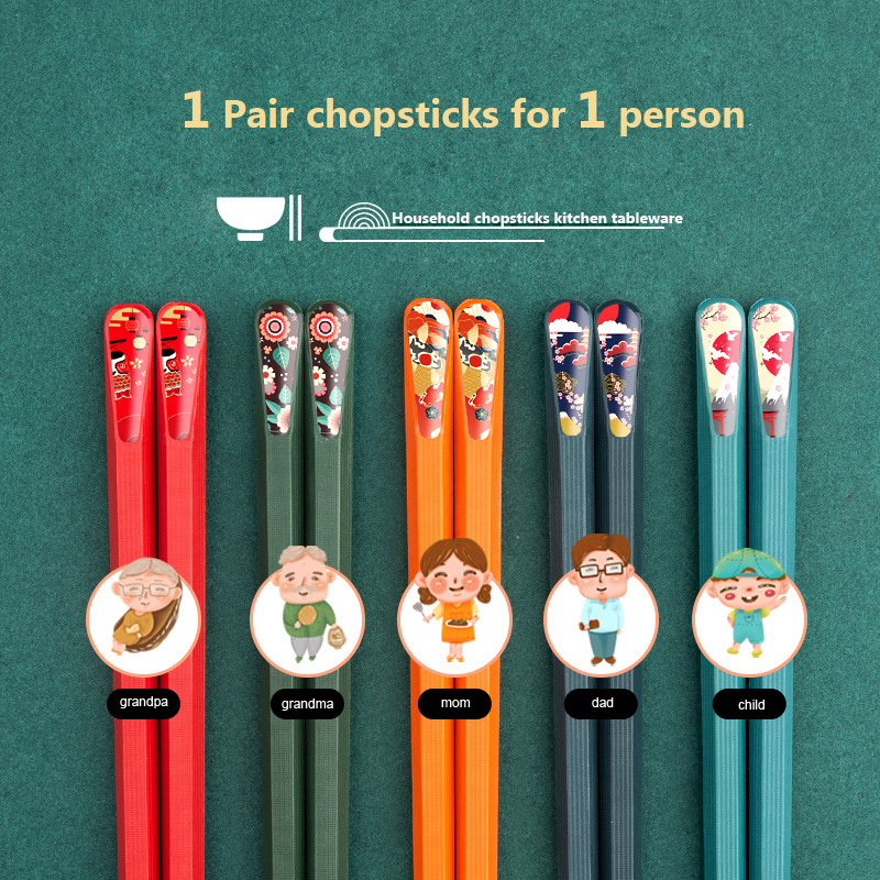 Alloy Chopsticks Moisture-Proof Non-Slip Japanese Chopsticks Household ...
