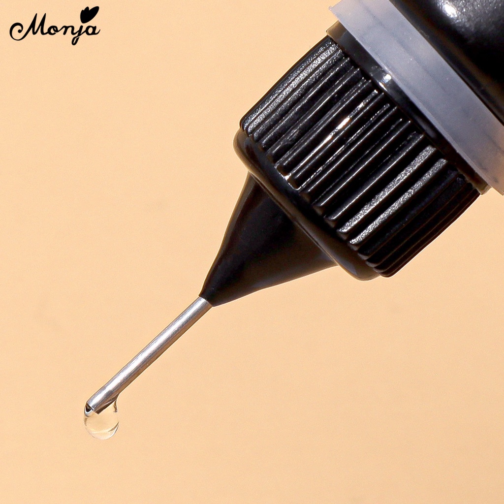 Monja 10ml Nail Art UV Gel Adhesive Drill Glue for Rhinestones Diamonds ...