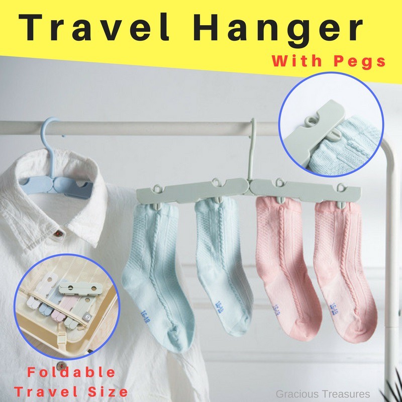 Travel Hanger with pegs Innovation Product foldable hanger small and ...