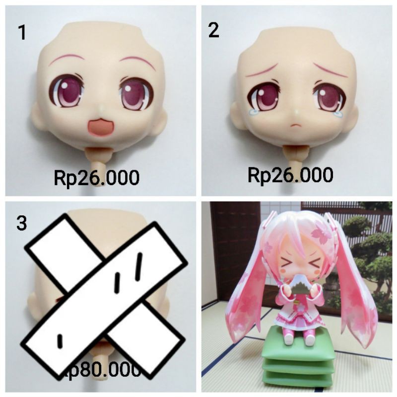 274 Nendoroid Sakura Miku Faceplate Vocaloid Split Face Part | Shopee ...